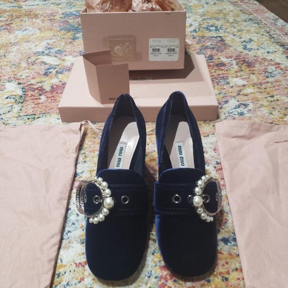 Miu Miu | Shoes | Miu Miu Velvet Platform | Poshmark